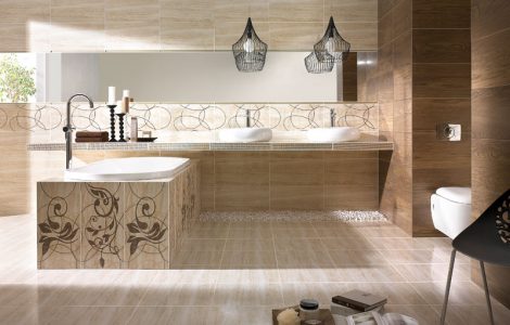 Плитка для ванной комнаты: фото и видео по выбору кафеля