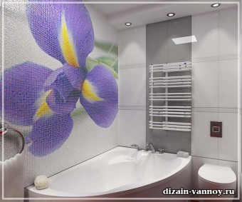 Панно из керамической плитки для ванной комнаты, фото мозаики
